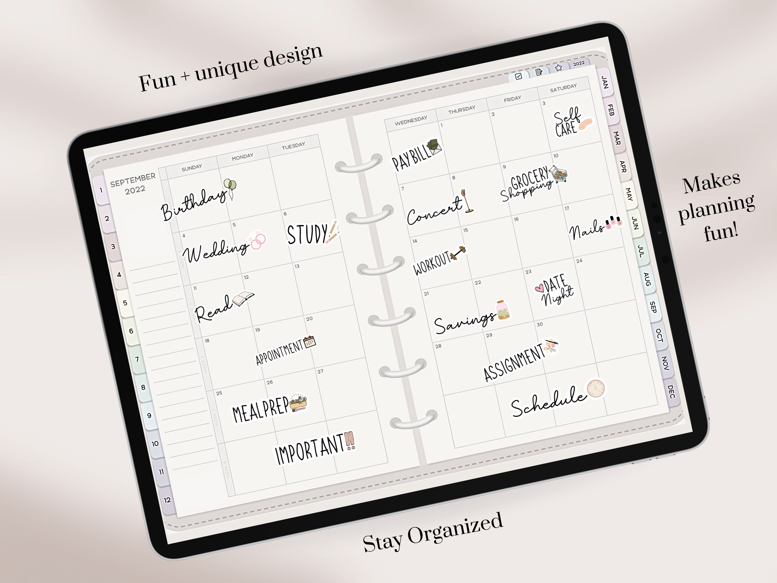 Everyday Life Stickers Daily Icons Stickers Goodnotes - Etsy