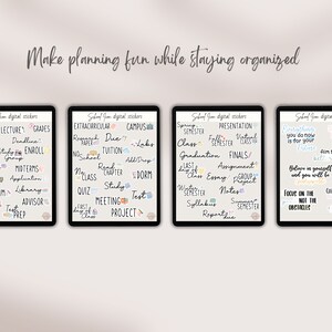School Planner Stickers | College Planner Digital Stickers | Study ...
