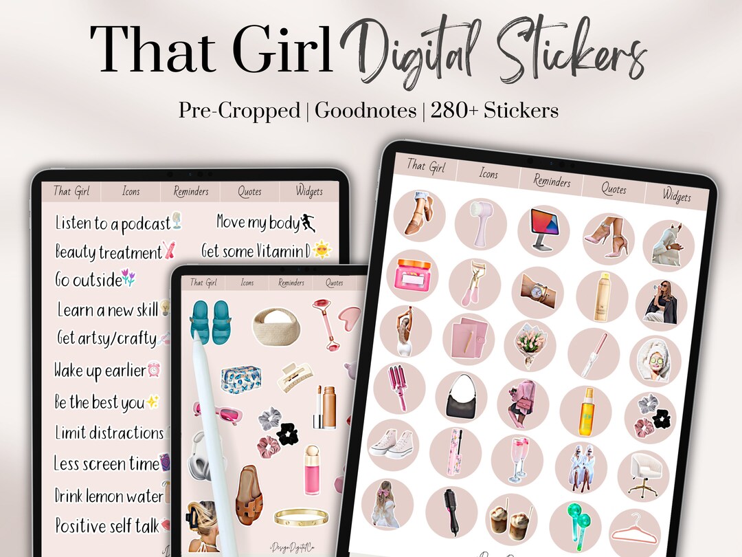 Self Care Stickers That Girl Self Care Digital Stickers Good - Etsy