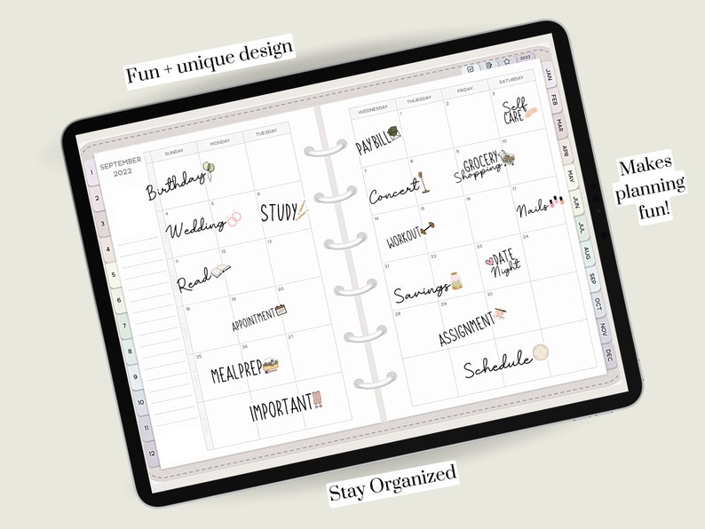 Everyday Life Stickers Daily Icons Stickers Goodnotes - Etsy