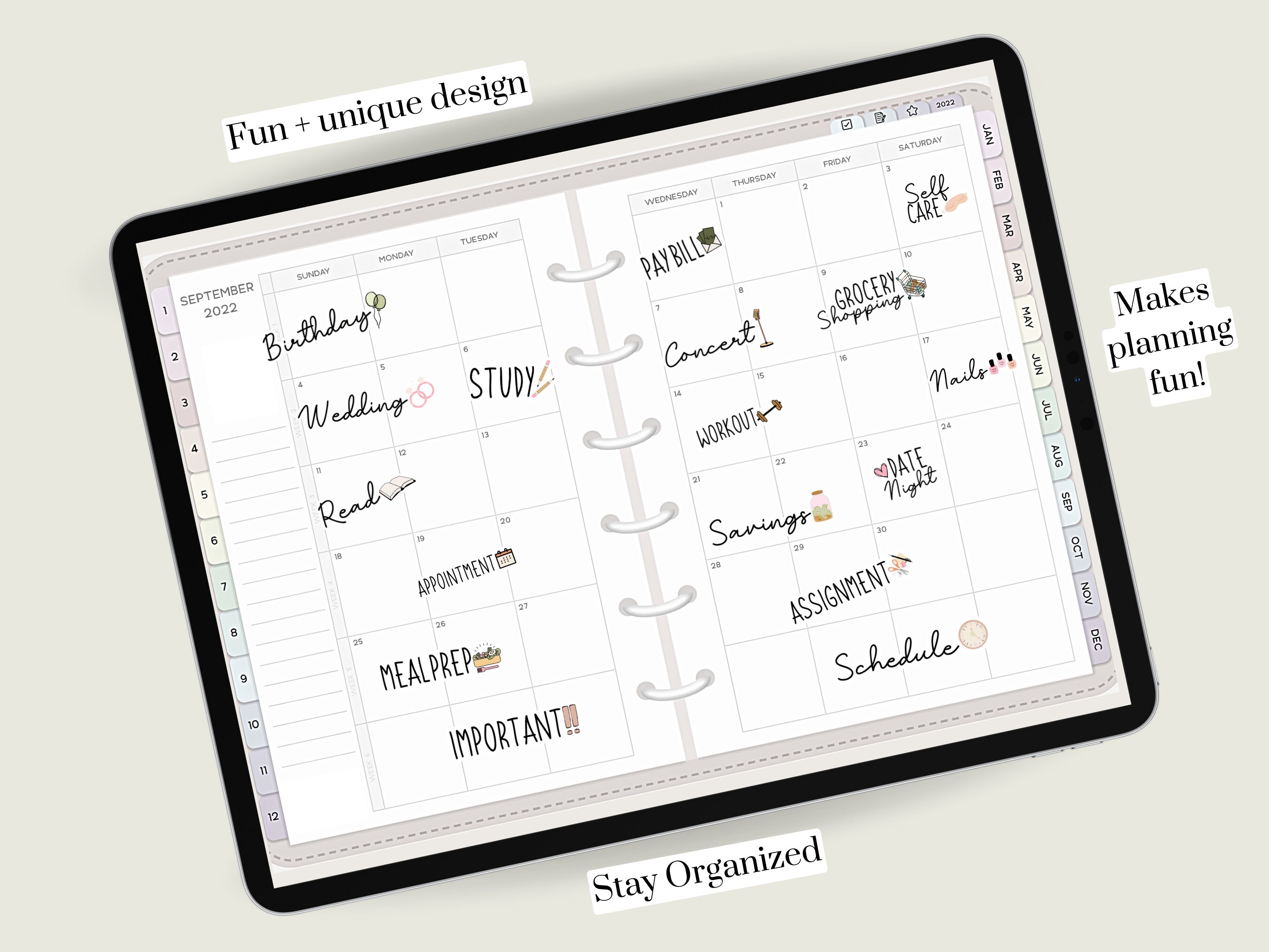 Everyday Life Stickers Daily Icons Stickers Goodnotes - Etsy