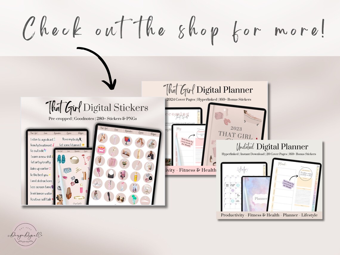 Good Notes Stickers, Digital Sticker Pack, School Planner Stickers ...