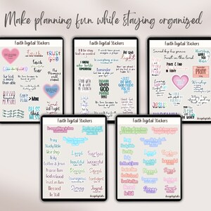 Faith Quotes Digital Stickers, Good Notes, Scripture Digital Stickers ...