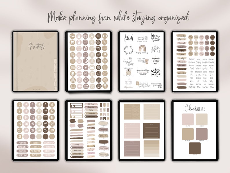 Digital Stickers for Goodnotes Digital Calendar Stickers Academic ...