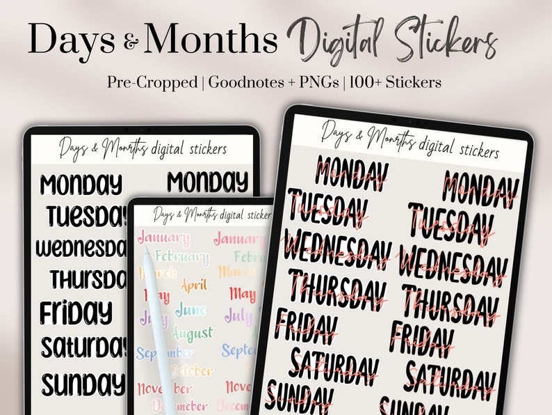 Digital Sticker Book, Good Notes Stickers, Goodnotes Sticker Book ...