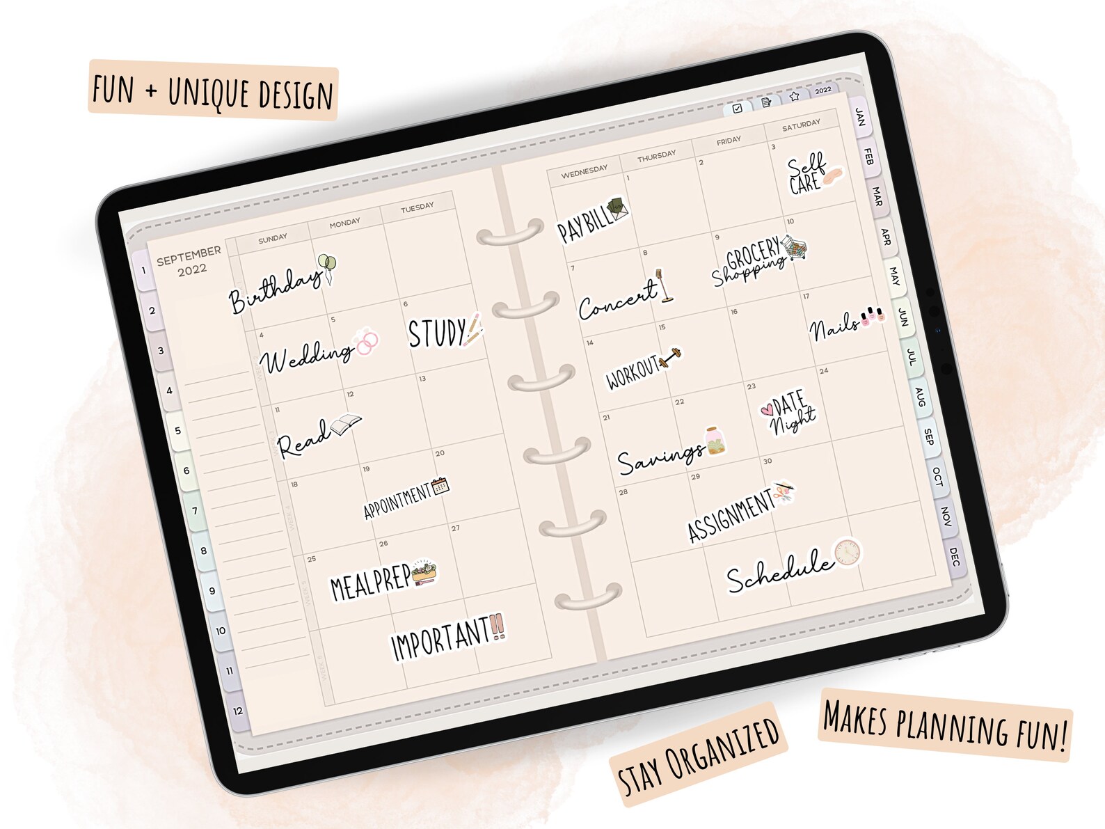 Everyday Life Stickers Daily Icons Stickers Goodnotes - Etsy