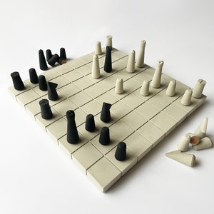 CONCRETE CHESS - Minimalist Decor - Handmade Chess Set - Etsy