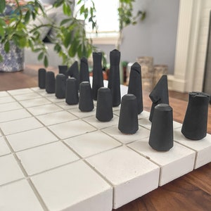 CONCRETE CHESS Minimalist Decor Handmade Chess Set - Etsy