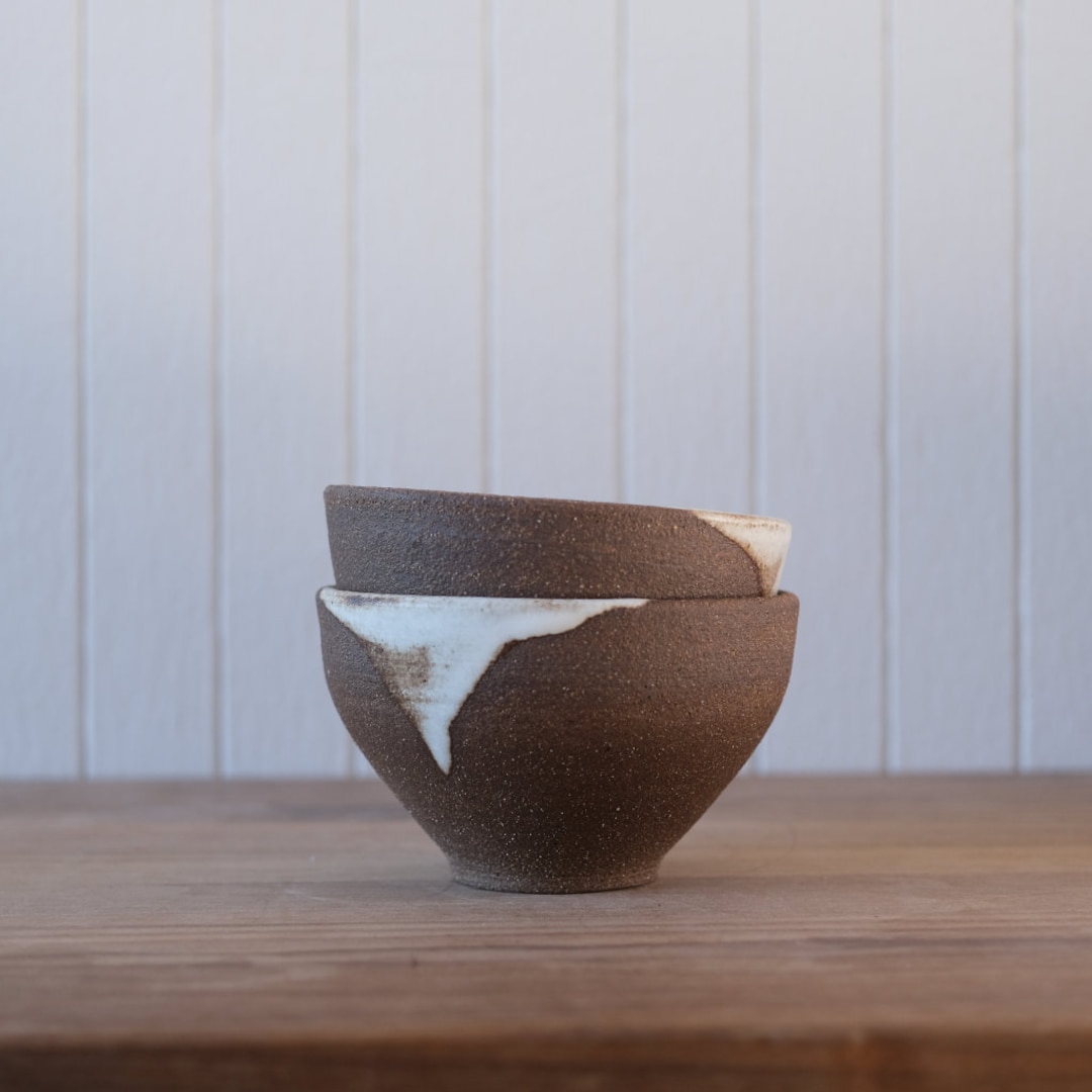 Snow Mountain Bowl Small Ice Cream Bowl Matte White Glazed Stoneware ...