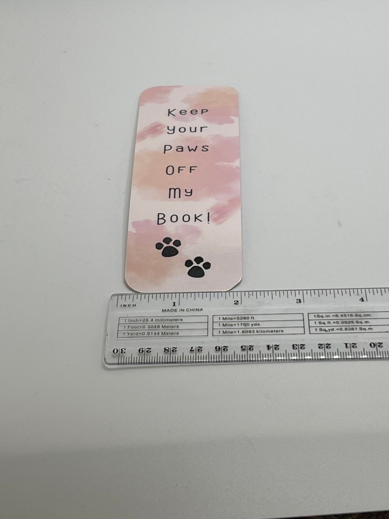 Keep Your Paws off My Book! Bookmark| Gifts for Dog Owners| Gifts for ...