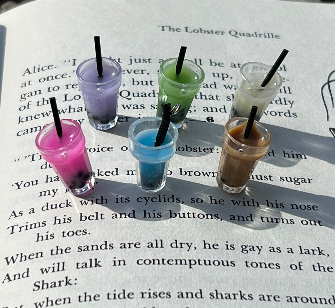 Boba Bookmarks Tapioca Milk Tea Pinkbookish Giftscute - Etsy