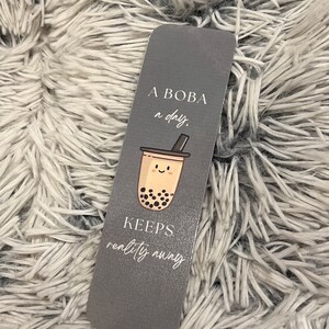 Boba Bookmarks| Tapioca| Milk Tea| Pink|bookish Gifts|cute Bookmarks ...