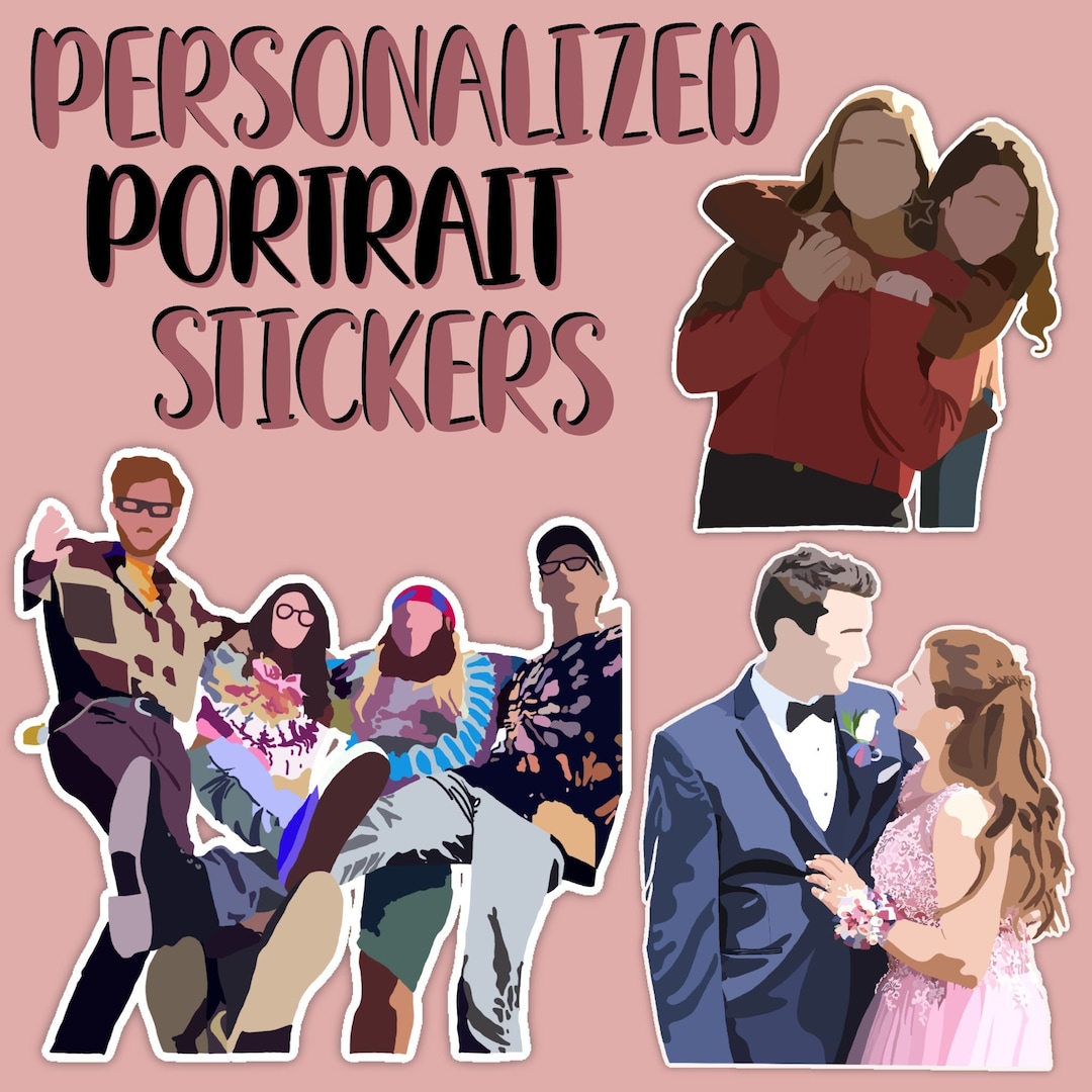 Personalized Portrait Stickers - Etsy