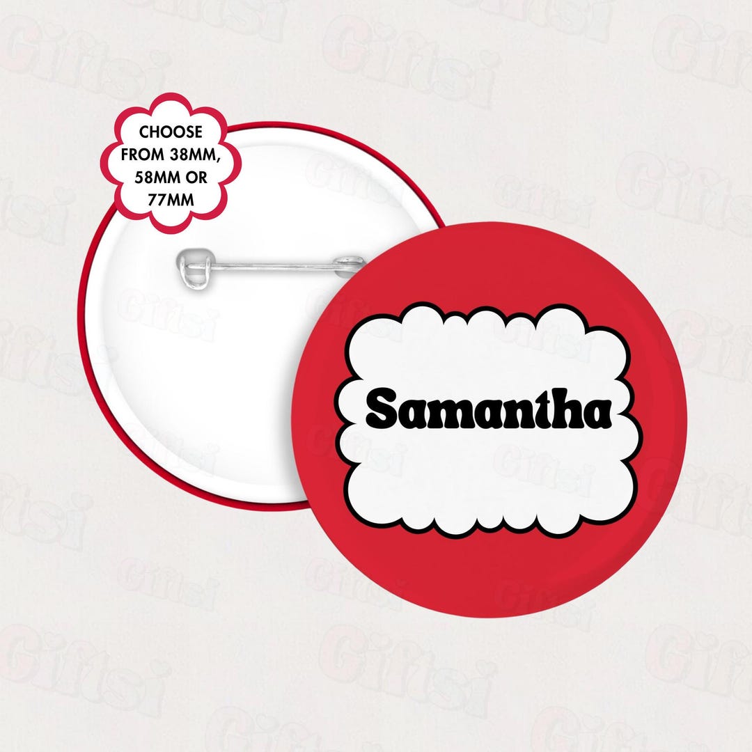 Personalised Name Badge – Custom Staff Name Tag – Work Badge – Employee ...