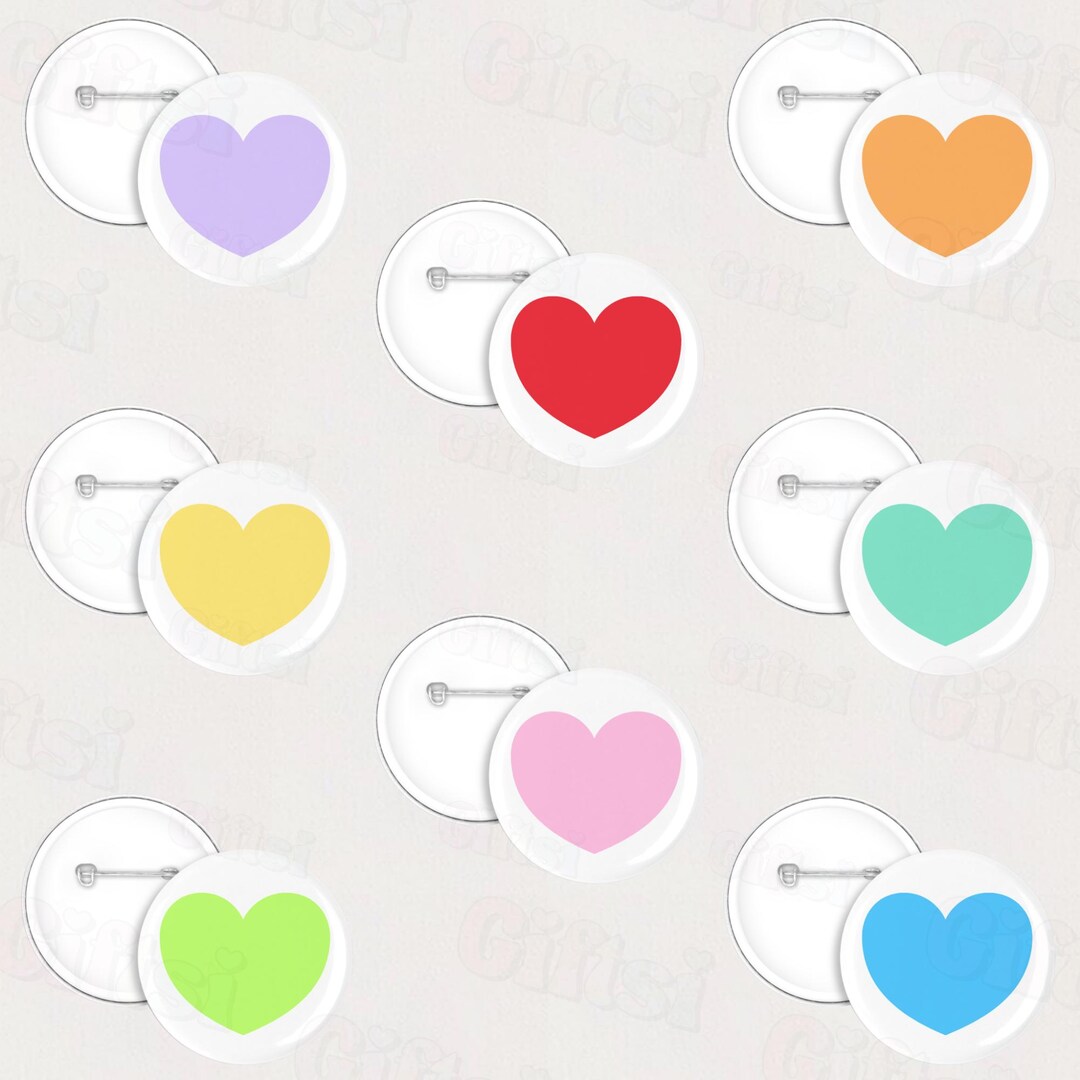 Heart Badge | Cute Love Badges | Friendship Badges | Event Favour Badge ...