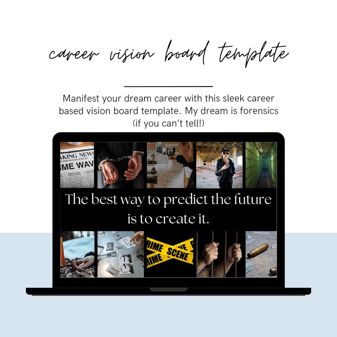 Career Vision Board Template – Editable Canva Digital Planner for ...