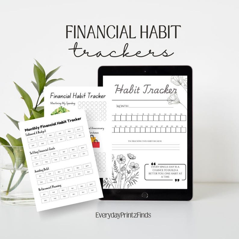 Financial Habit Tracker - Etsy