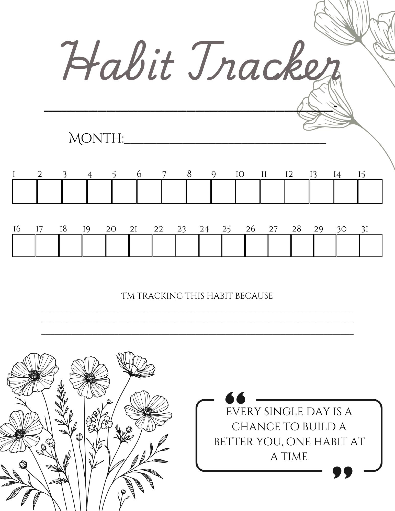 Financial Habit Tracker - Etsy