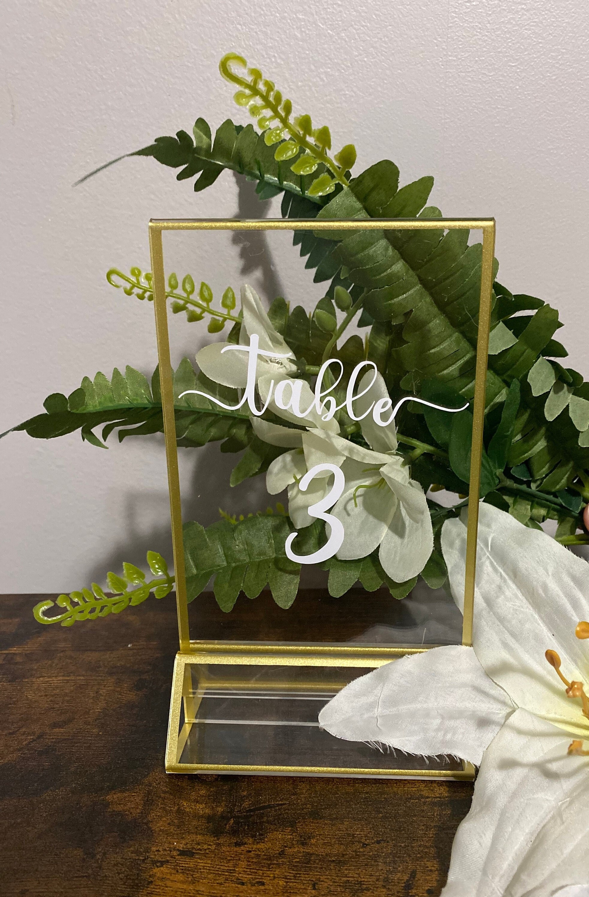 Gold Acrylic Wedding Table Number Sign Table Decor Wedding Signage - Etsy