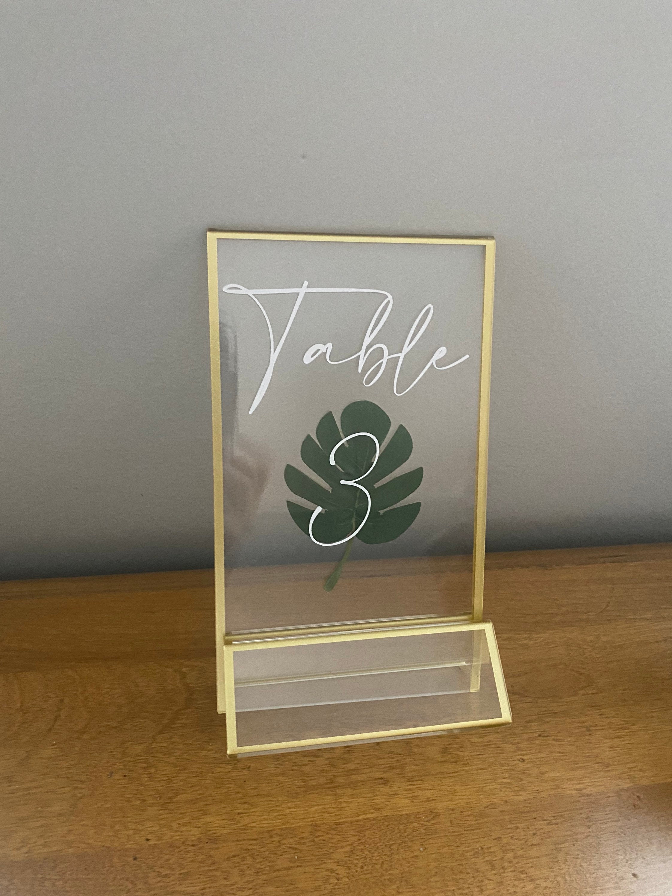 Gold Acrylic Wedding Table Number Sign Table Decor Wedding Signage - Etsy