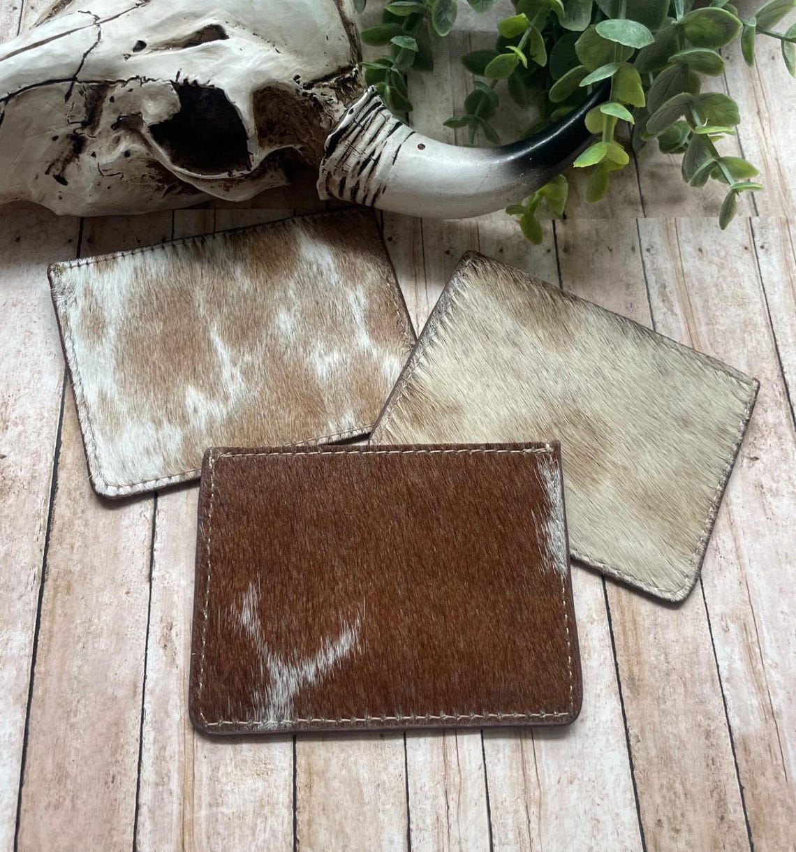 Credit Card Wallet Western Hair on Hide Cowhide Myra Bag Jolie - Etsy