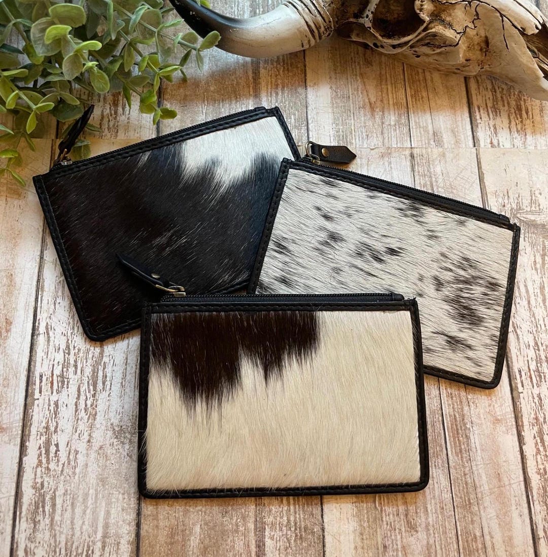Credit Card Wallet Hair on Hide Wallet Oaken - Etsy