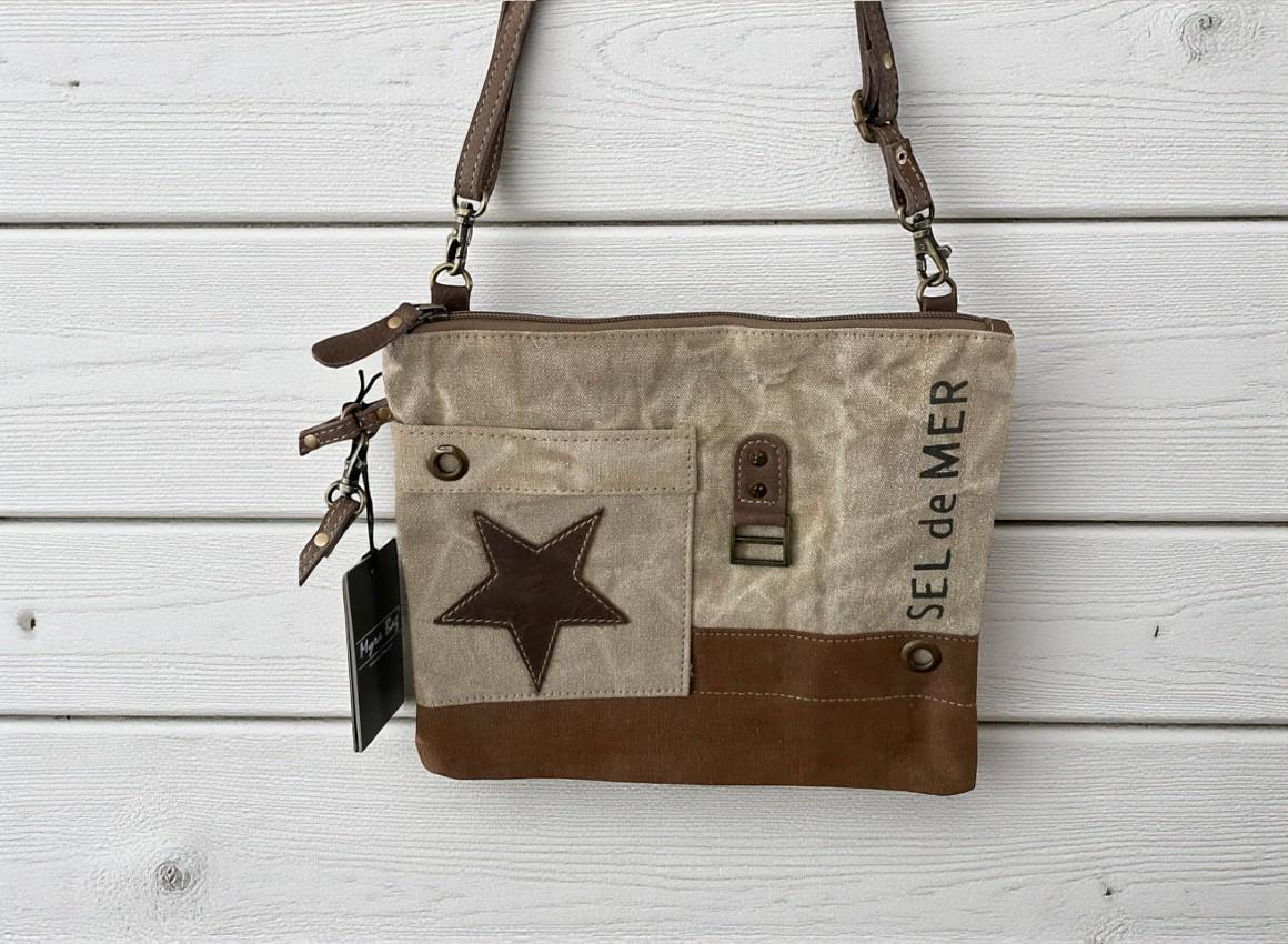 Myra Bag Recyled Canvas and Leather Purse Warsaw Western Crossbody ...