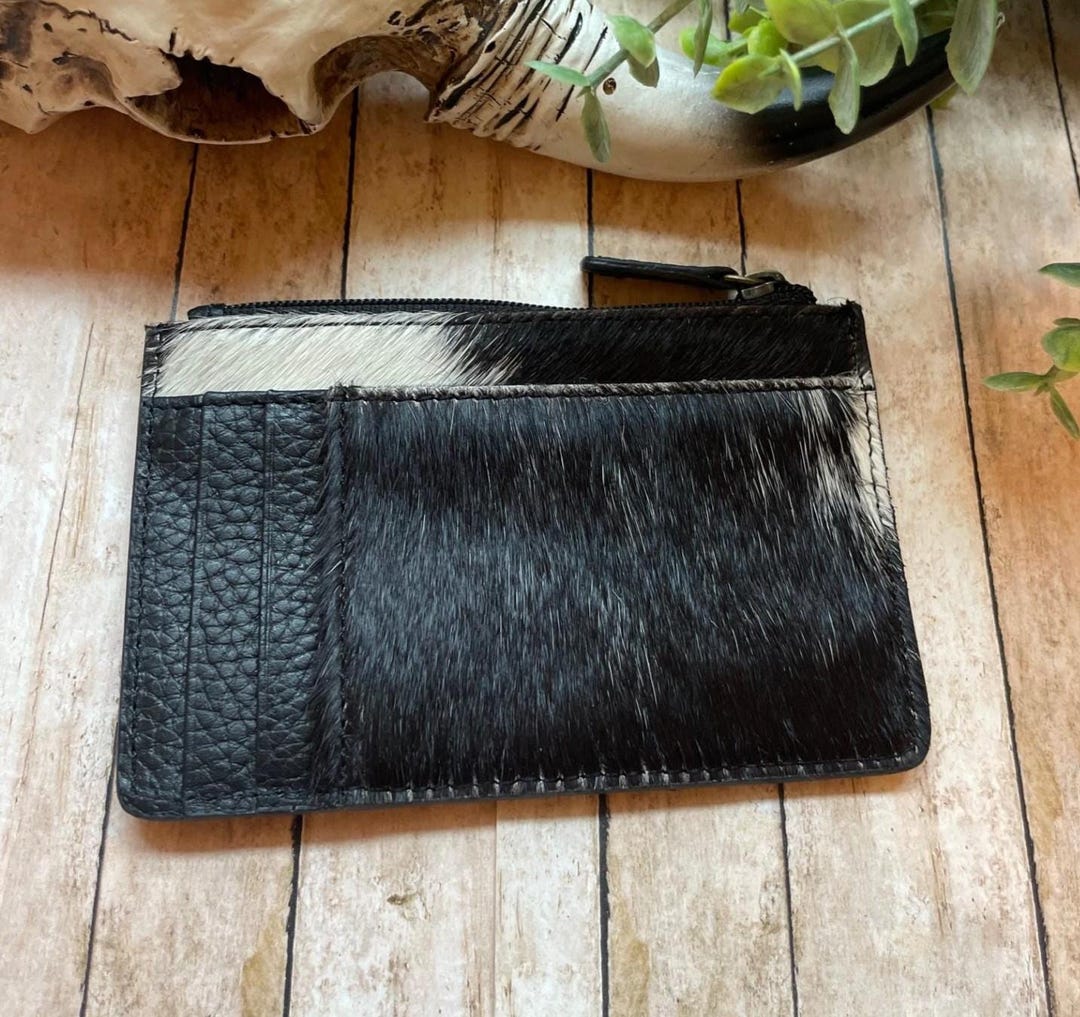 Hair on Hide Credit Card Leather Wallet, Myra Broadway - Etsy