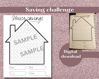 House Savings Challenge Tracker Digital Download Printable - Etsy