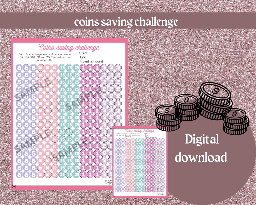 Coins Savings Challenge,digital Download, PDF, Low Income Savings ...