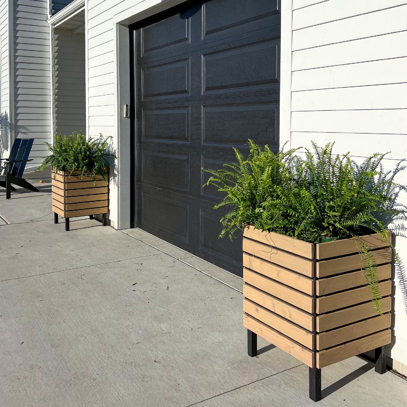 Modern Wood Planter Plans DIY Wood Planter Cedar Accent - Etsy