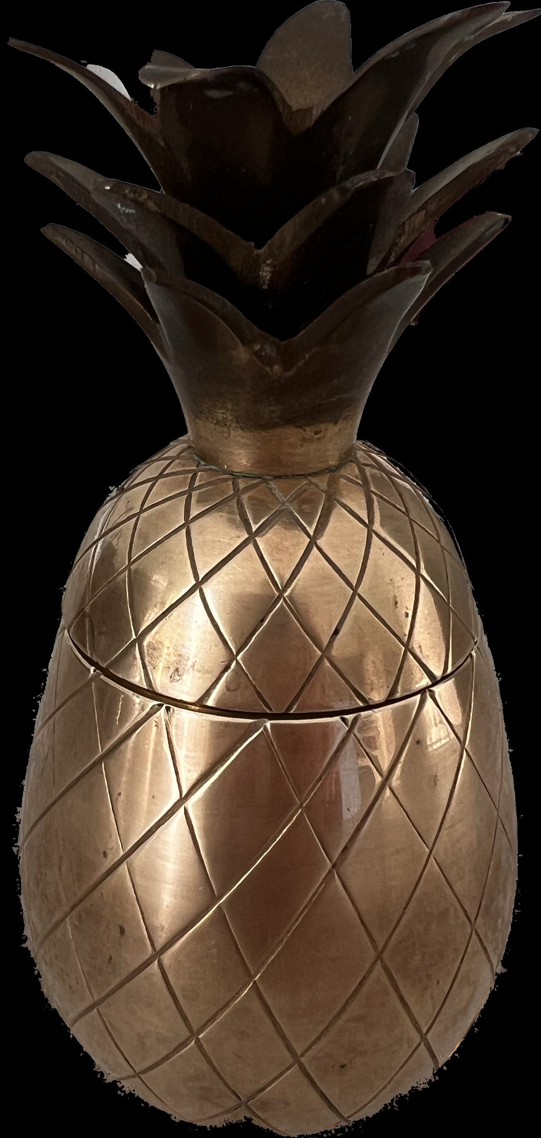 Small Brass Pineapple Trinket Jar - Etsy