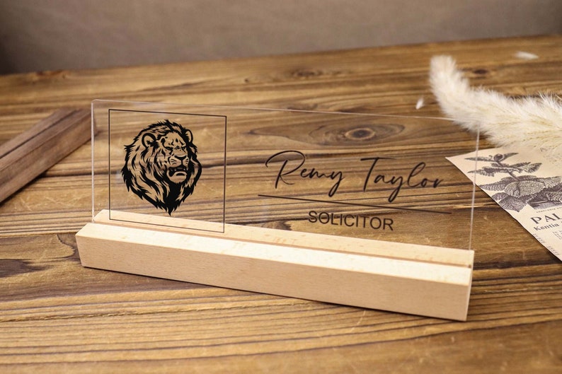 Personalized Company Logo Name Plate,custom Logo Name Plate,office Name ...