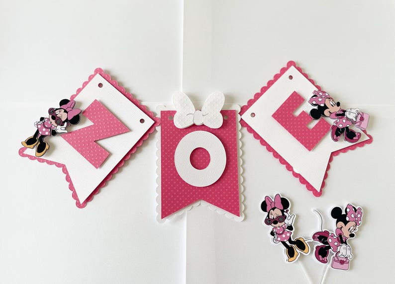Minnie Mouse Pink Banner - Etsy