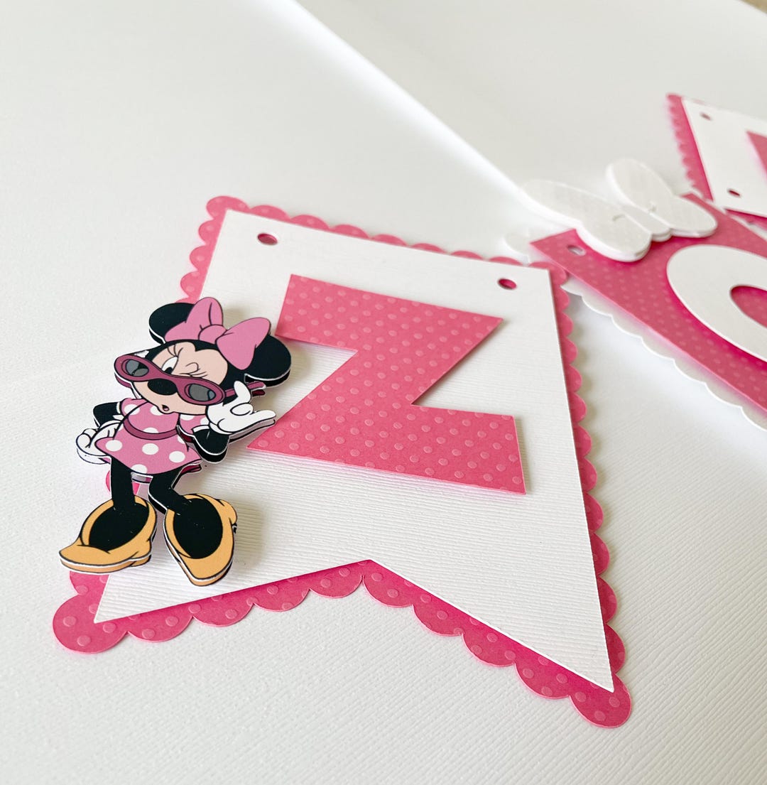 Minnie Mouse Pink Banner - Etsy