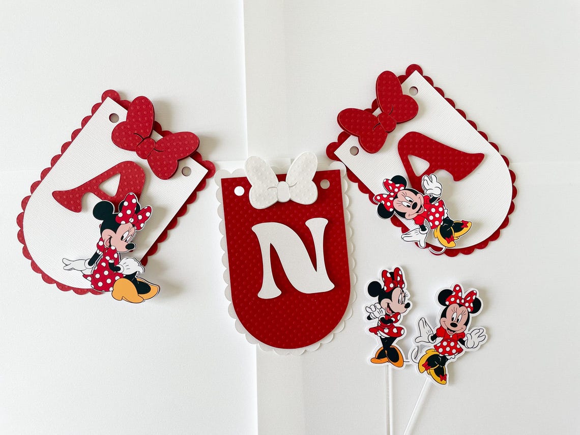 Minnie Mouse Red Banner - Etsy