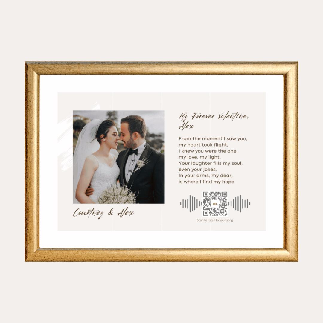 Personalized Song in a Frame | Custom Music Photo Frame | Personalized ...