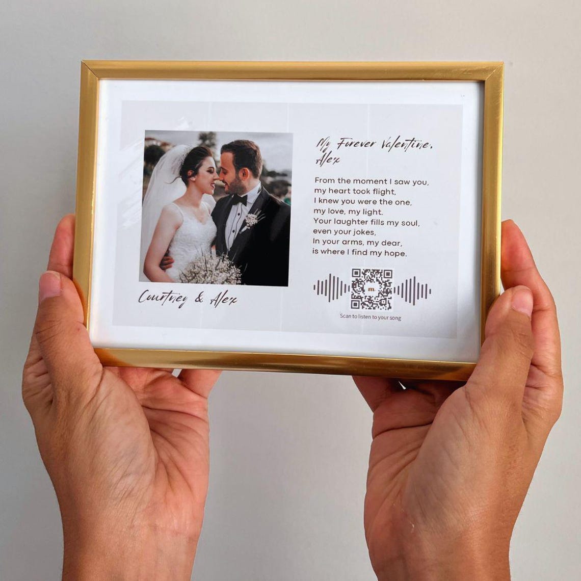 Personalized Song in a Frame | Custom Music Photo Frame | Personalized ...