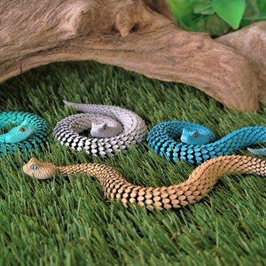 Snake Figure | Articulated Model Viper | Toy Animal | Small - Etsy