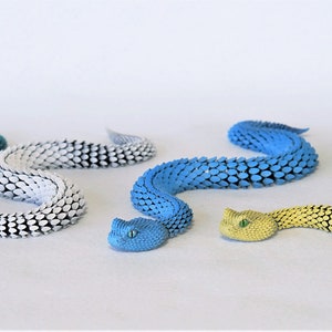 Snake Figure | Toy Animal | Articulated Model Viper | Medium - Etsy
