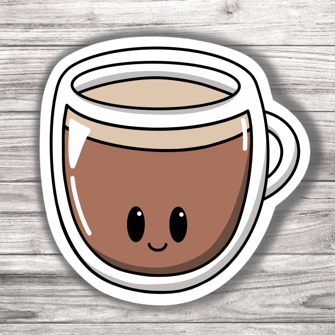Coffee Clear Mug Laminated Vinyl Sticker - Etsy