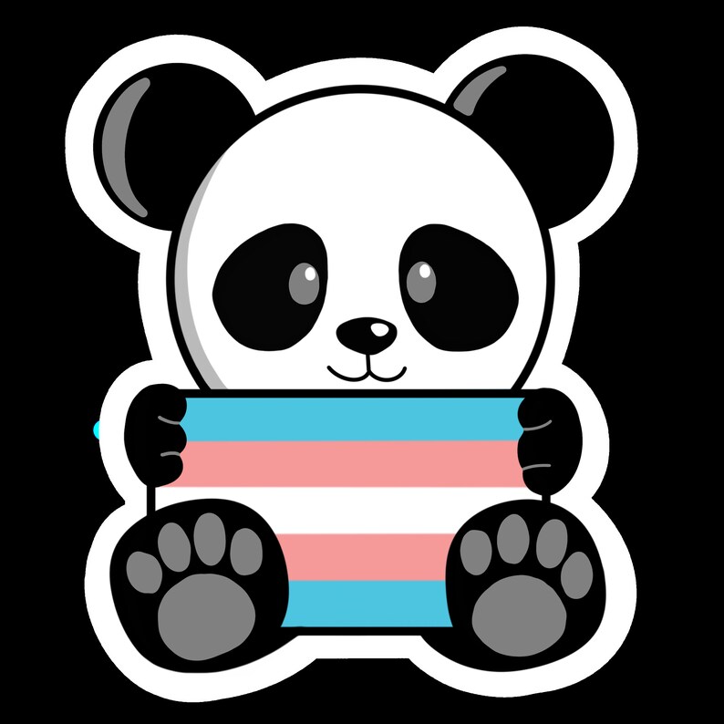 Pride Panda Laminated Vinyl Sticker - Etsy
