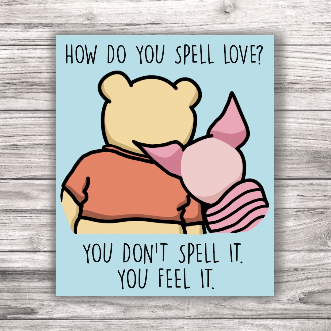 How Do You Spell Love - Winnie the Pooh - Laminated Vinyl Sticker - Etsy