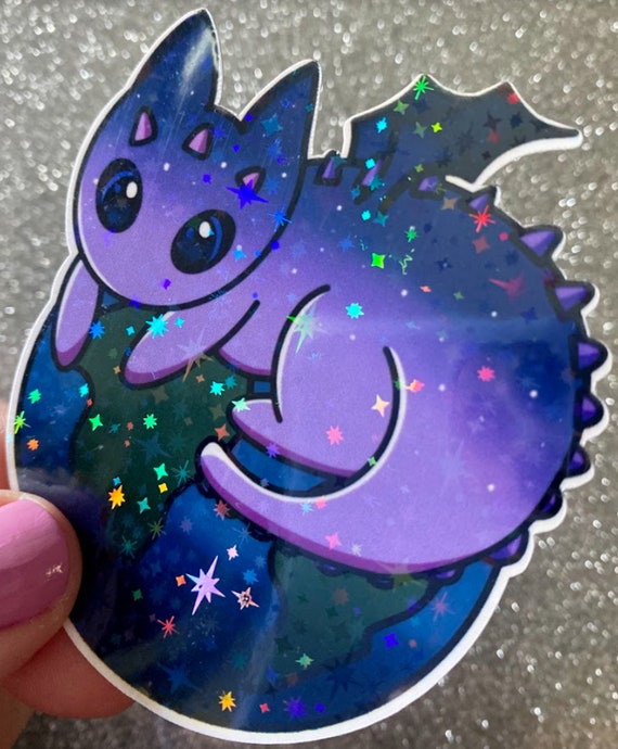 Dragon World Laminated Vinyl Stickers Purple Blue Red - Etsy