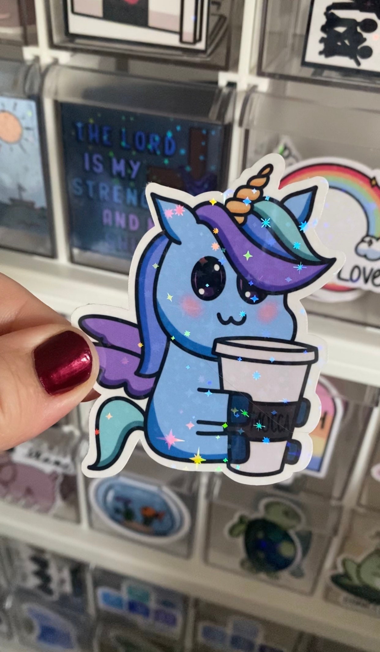 Unicorn Laminated Vinyl Sticker - Etsy