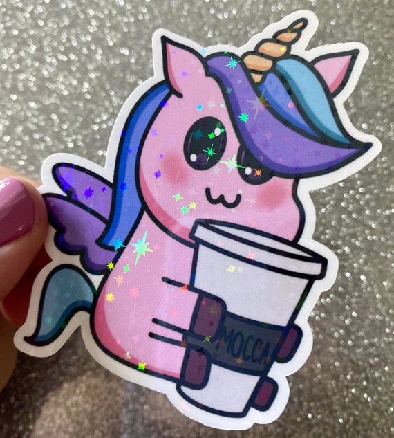 Unicorn Laminated Vinyl Sticker | Etsy