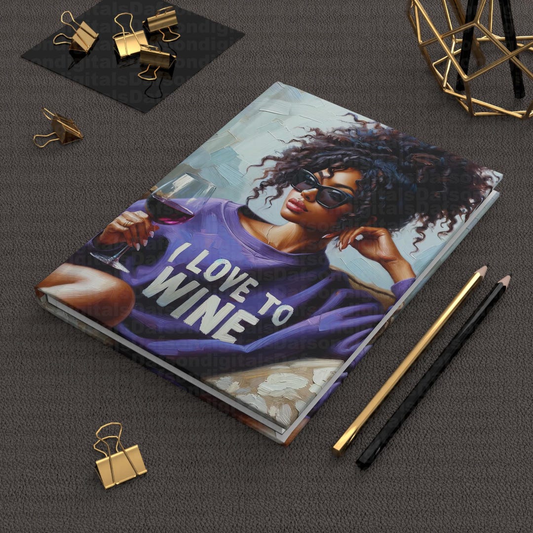 African American Hardcover Journal Matte | Black Woman Journal | Woman ...