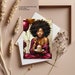 African American Woman 5x7 Folded Birthday Card - Etsy