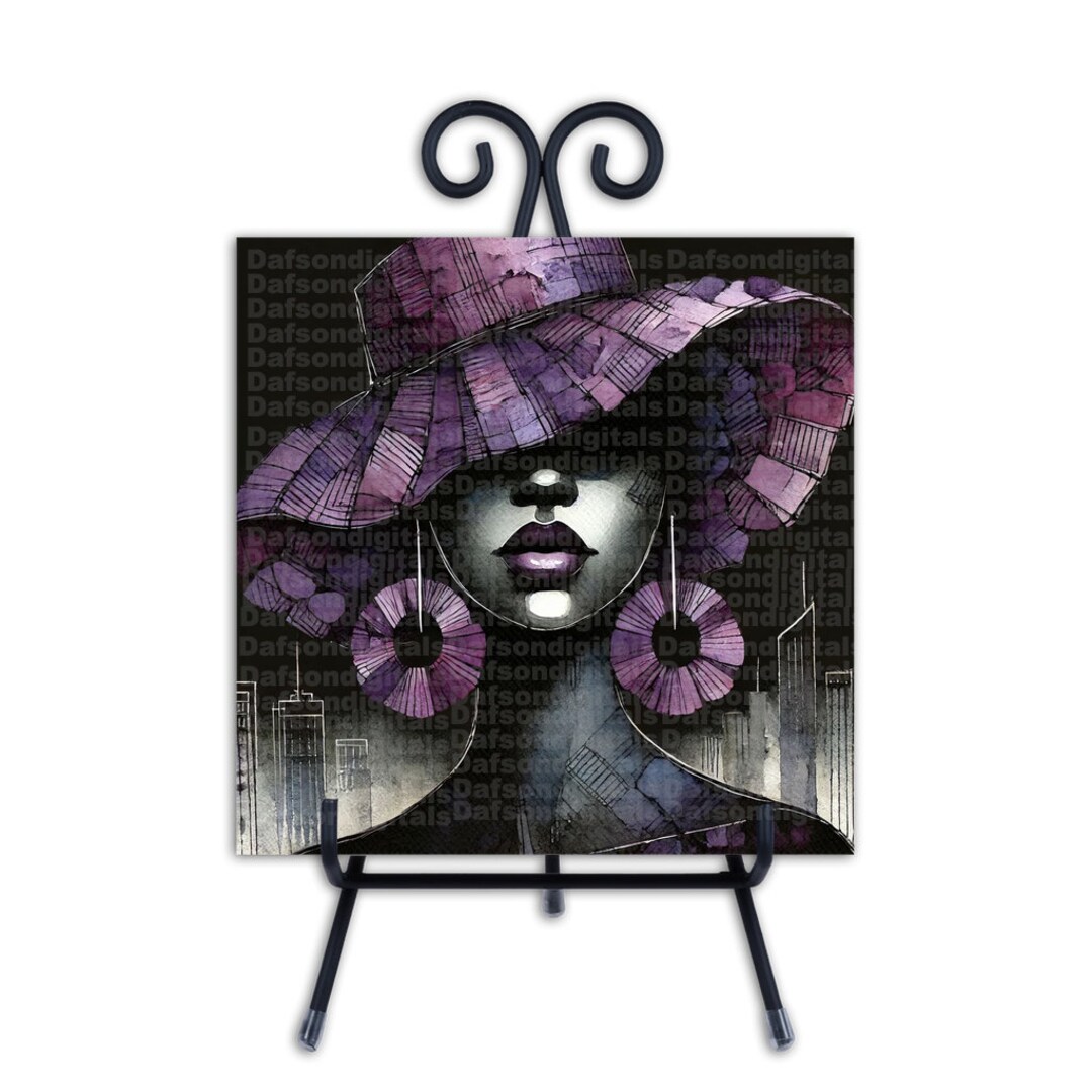 Woman Photo Tile Art | Tile Art | Woman Art | Lady Art | Woman Tile ...