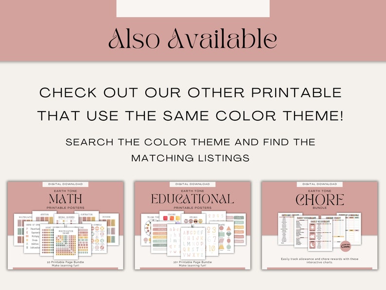 Earth Tones Editable Kids Reward Chart With Reward Bucks Allowance ...